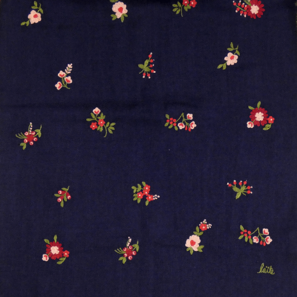 LAÏTE works, Lake garden mandarine Pashmina – Cassis Royal